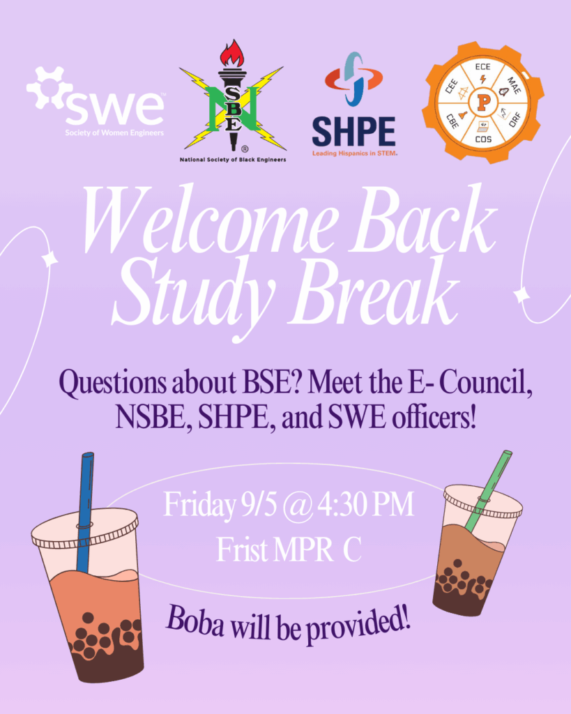 Welcome Back Study Break – Society of Women Engineers